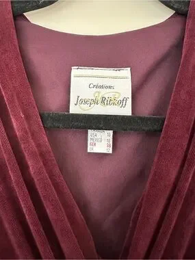 Joseph Ribkoff | Dresses | Vintage Vampy Gothic 9s Joseph Ribkoff Wine ...